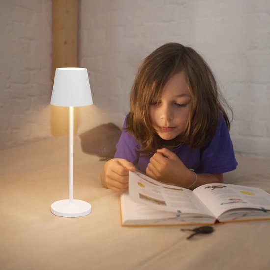 Dimbare oplaadbare LED-tafellampen set van 2 - Warm licht, 3000K ...