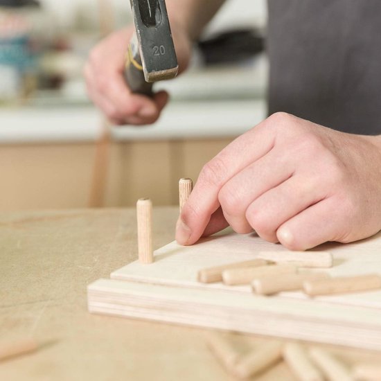 Houten Pluggen 8 mm x 50 mm | Ribbelhouten Pluggen voor Meubels en ...