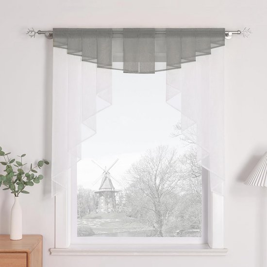 Transparante Plissé Vitrage Voor Raamdecoratie - Driehoekig en Modern ...