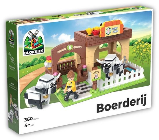 Blokkies Boerderij Bouwset - Bouwstenen - 360 onderdelen - Constructie ...