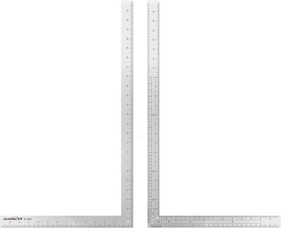 Professionele 24" x 14" L-vierkante liniaal met Franse curve voor ...