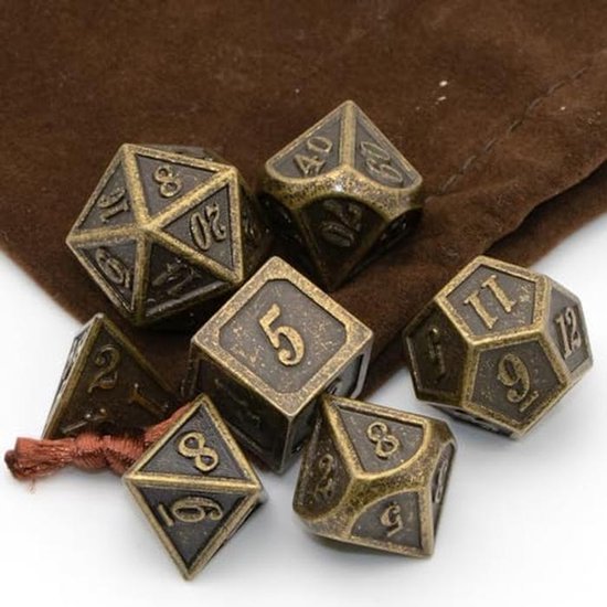 Polyhedral Dungeons & Dragons dobbelstenen set van 7 stuks voor ...