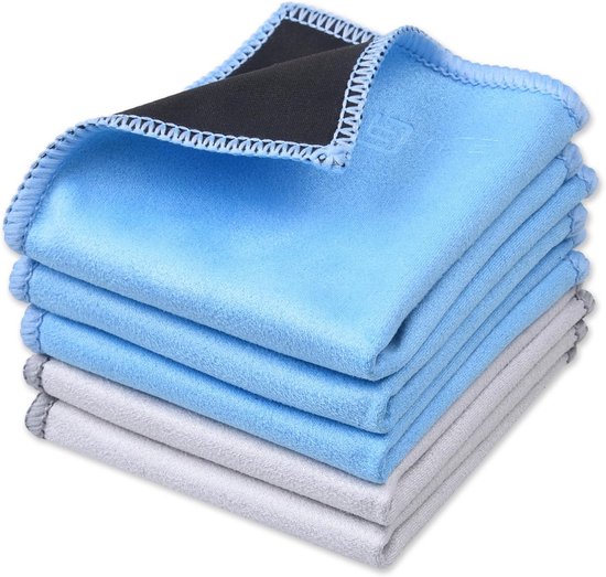 Dubbelzijdige Microvezel Poetsdoeken voor Schermen en Lenzen - 5 Stuks ...