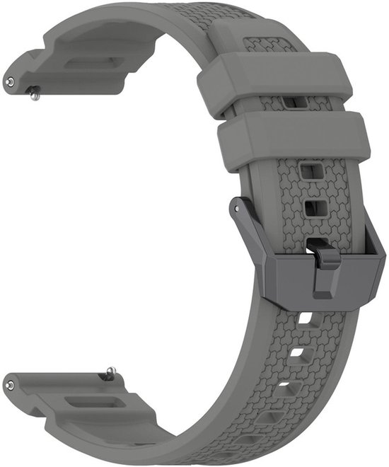 Siliconen bandje - geschikt voor Garmin Venu X1 - gespsluiting - grijs ...