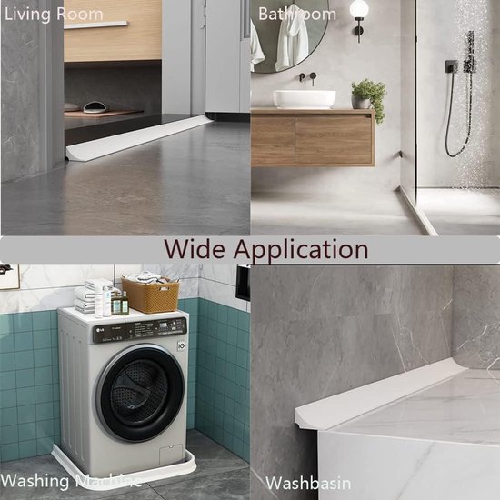 Siliconen afdichtstrip voor douchebak en bad, waterbarrière voor natte ...