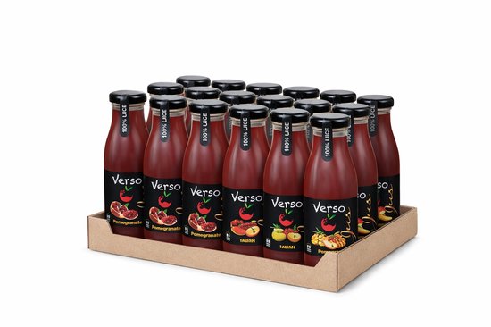 Verso Granaatappel Vruchtensap – Premium Fruitsap – Tray 12 Flesjes | bol
