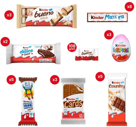 Kinder selection Happy chocolade mix - 1243g | bol