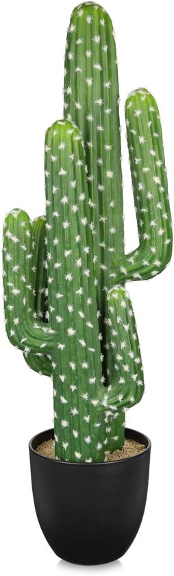 Large Artificial Cactus Plant - Pot Decoration - Indoor Outdoor Garden ...