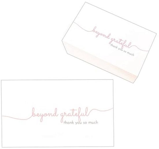 Elegante bedankkaarten set van 100 | bol