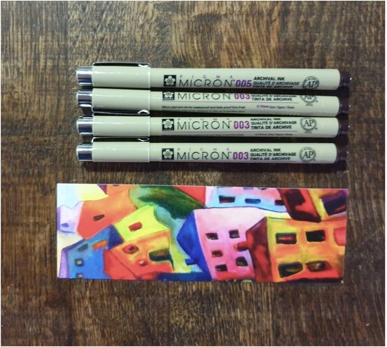 Pigment Fineliners Set 3 Stuks 003 - Sepia Inkt voor Kunstenaars | bol