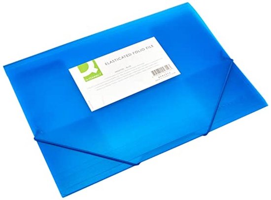 Translucent Blue Wing Folders A4 - Rubber Folder | bol