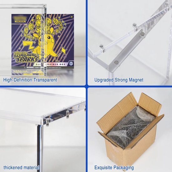 High-Quality UV Protection Acrylic Display Case for Pokemon Elite ...