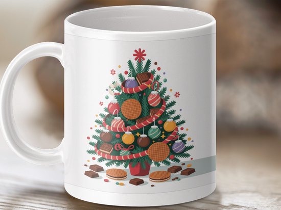 Mok Merry Christmas Chocolade Kerstboom Mok, Kerstcadeau Idee ...