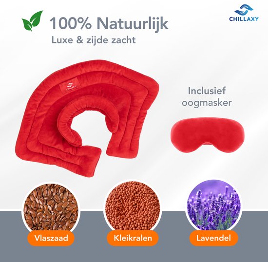 Chillaxy - Warmtekussen Nek en Schouder - Kersenpitkussen - Pittenzak ...