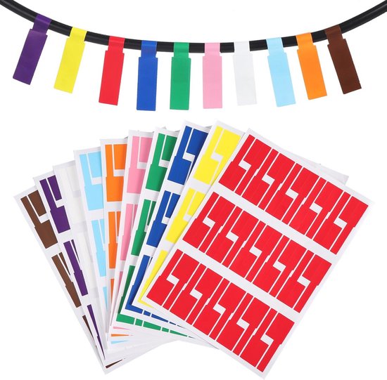 Waterdichte Zelfklevende Kabel Labels voor Kabel Management - 300 STKS ...