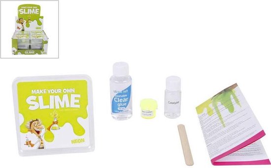 Professor Slime Slijmset Make Your Own Slime 15x15 Cm Geel | bol.com