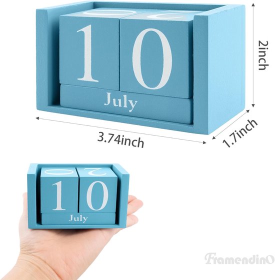 Houten Bureaukalender Rustieke Blok Kalender Mooi Vintage Design voor ...