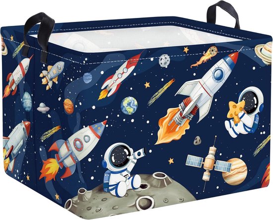 Opvouwbare Wasmand met Ruimteschip Print voor Kinderkamer en ...