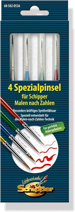 Verf Set voor Schilderen op Nummer met 4 Speciale Kwasten | bol