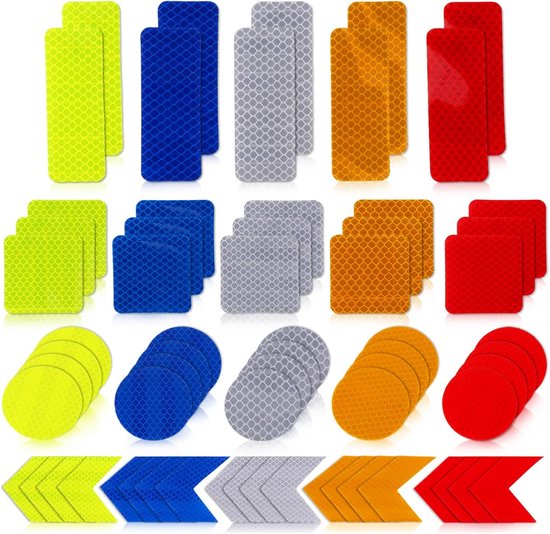 Set van 65 Reflecterende Stickers voor Fiets en Motor - Waterdicht en ...
