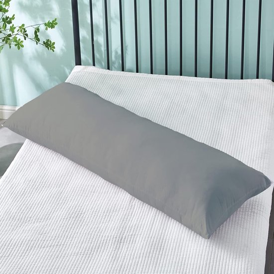 Extra Lang Lichaamskussen 125 cm met Ademende Microvezel Kussensloop ...