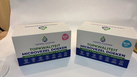 Verweij Cleaning Overdoos microvezeldoek blauw in dispenser doos 10 x ...
