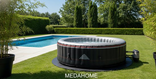Luxe Opblaasbare Jacuzzi voor 4 Personen – Montana Bubble Spa met 110 ...