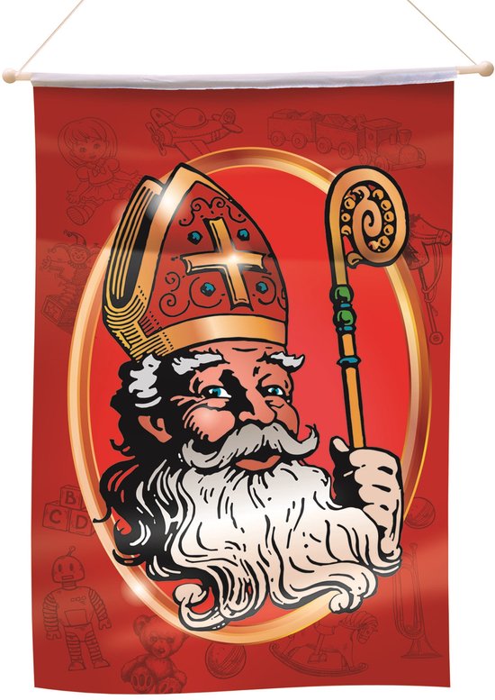 Carnaval Totaal | Sinterklaas | Hangende Vlag | 40 x 60 cm | bol