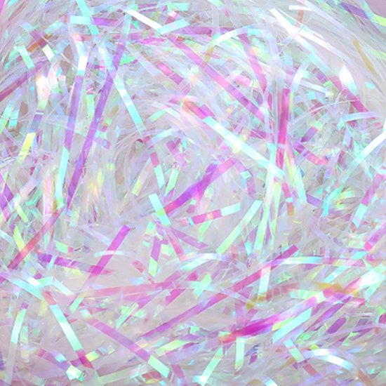 200 g glitterversnipperd vloeipapier, raffia-cadeaupapierstukjes ...