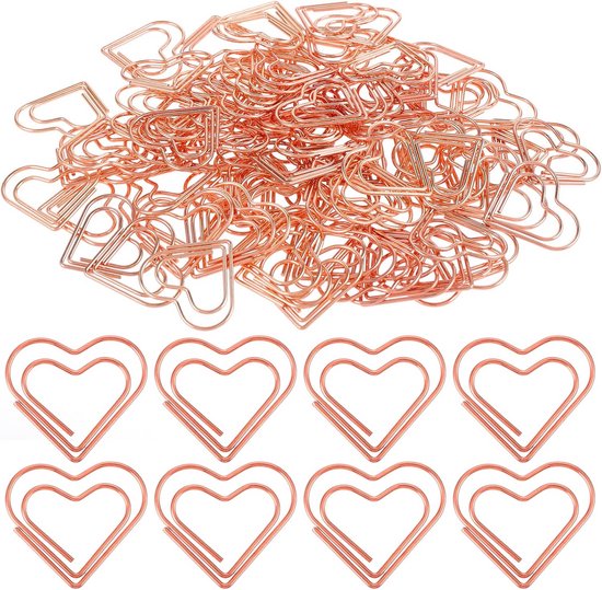Hartvormige Paperclips 100 Stuks - Roestvrijstaal met Vinylcoating voor ...