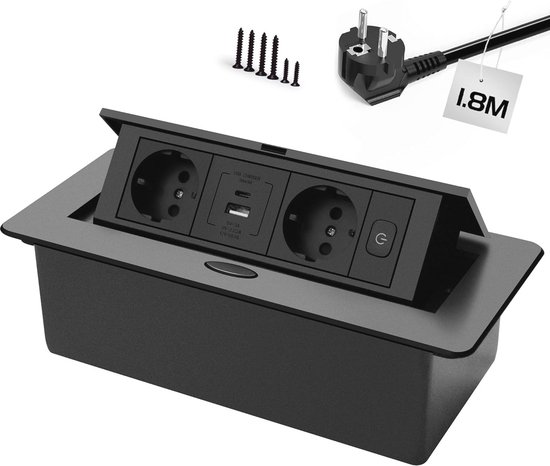 Inbouwbaar Stopcontact met USB-C en Snellaadfunctie | bol
