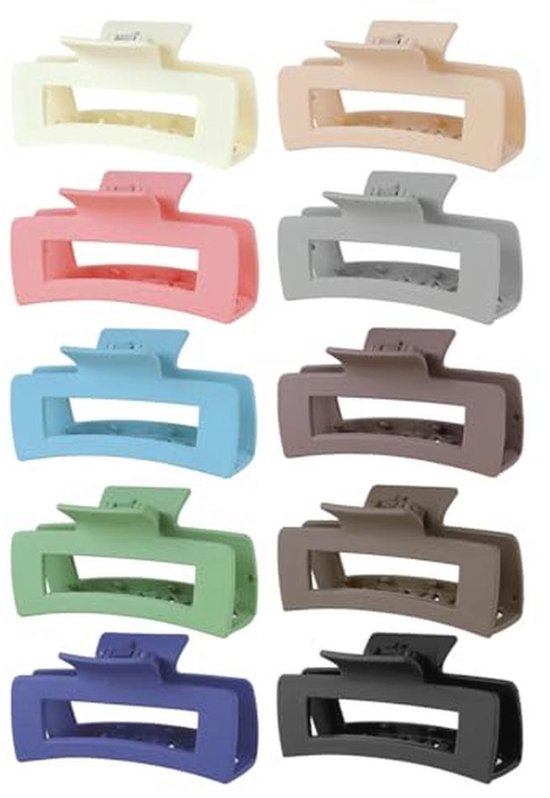Grote Haarclips Set voor Dames - Antislip Klemmen voor Dik en Dun Haar - 10 Stuks... | bol