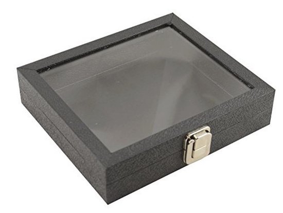 Luxe Houten Display Box met Glazen Deksel - Reisshow Organizer | bol