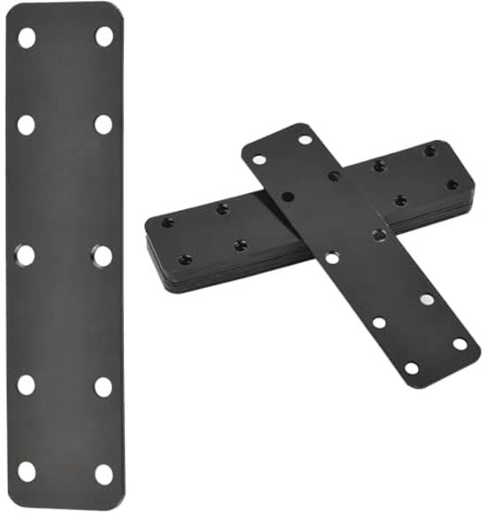 Set van 10 Vlakke Verbindingen, 140 x 35 mm Stalen Plaat, Montageplaat ...