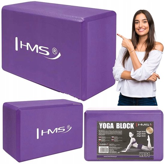 HMS KJ01 Yogablok - Fysieke Training & Pilates - Paars | bol