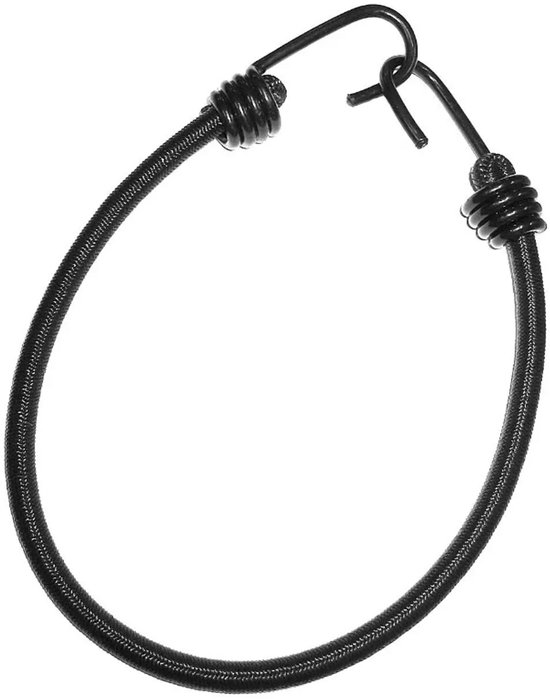 Elastische spanhaak – 10 mm – 60 cm – zwart | bol