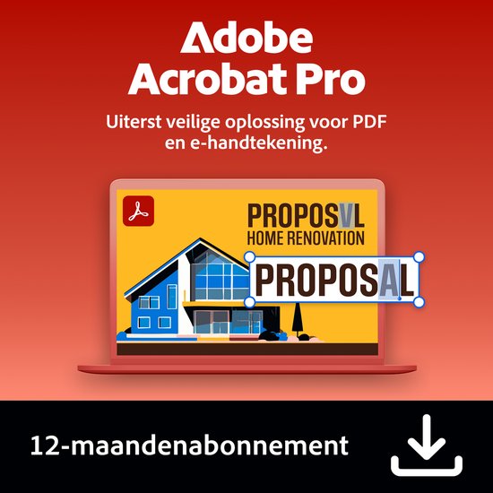 Adobe Acrobat Pro - 12 maanden - 1 apparaat - PC/MAC Download | bol