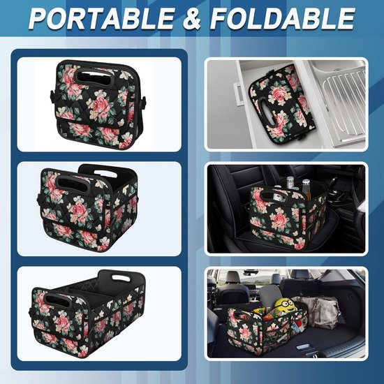 Grote Opvouwbare Auto Kofferbak Organizer - 50L Waterdichte Opbergbak ...