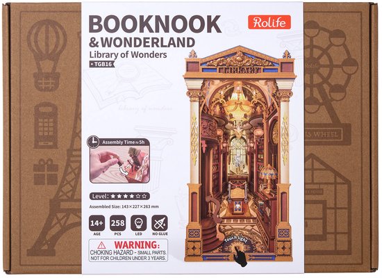 Robotime Book Nook Library of Wonders - Rolife Stories in Books Series ...