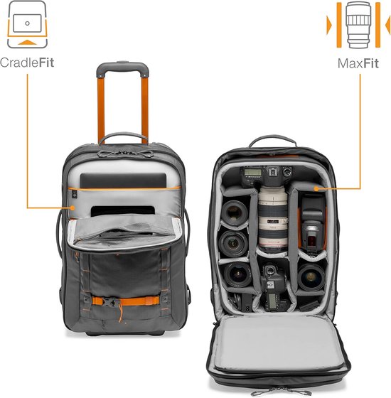 Robuuste Camera Trolley met Laptopvak en Regenhoes - Waterdicht en ...
