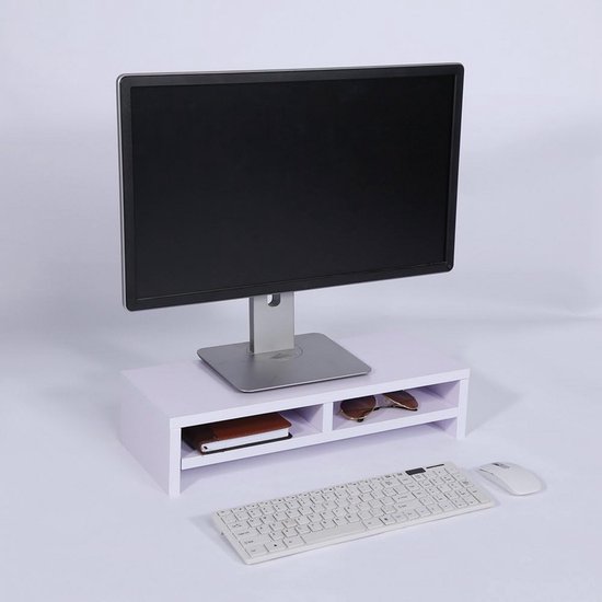 Monitorverhoging voor ergonomisch werken - Stevige dubbele verhoging ...