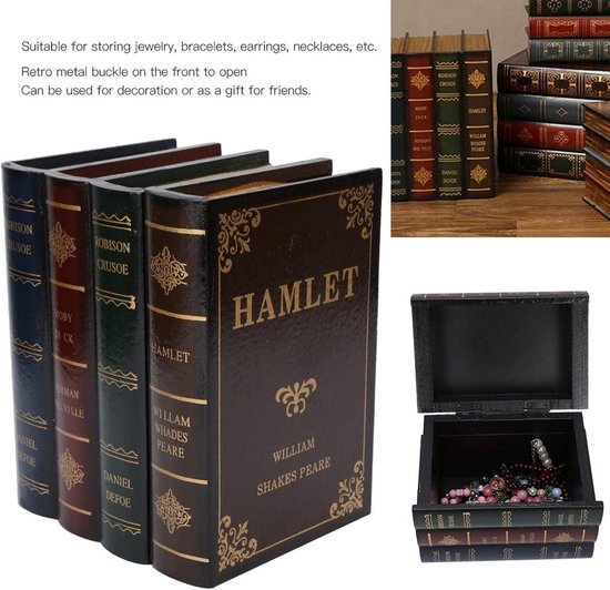 Allecta - Decoratieve Faux Boek Doos voor Thuis Sieraden en Prop ...