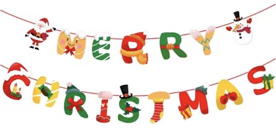 Kerstslinger - Merry Christmas - Letterslinger - Feestelijke Kerst ...