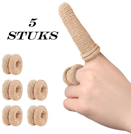 Vingerbob - Tube Verband - Vinger Verband - Vingersok - Beige - 5 Stuks ...