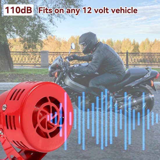 12V Horn Electric Siren - Car Truck Motorcycle Alarm - Portable ...