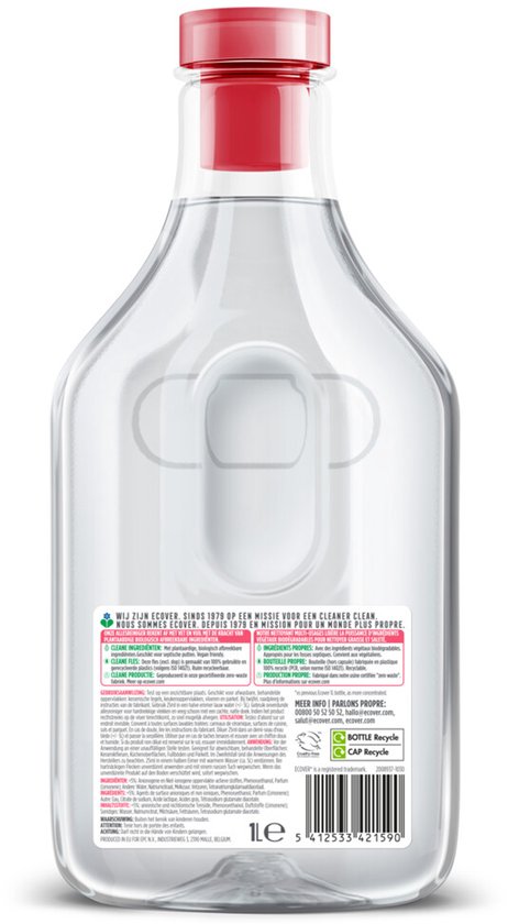 1 x Ecover - Allesreiniger - Magnolia & Bamboe - 1 liter- Allesreiniger ...