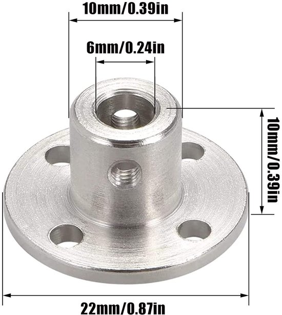 Flens Koppeling Connector voor Motoren - 6 Stuks Stalen Flens | bol