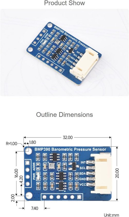 Hoogwaardige Barometrische Druksensor voor Raspberry Pi en Arduino ...
