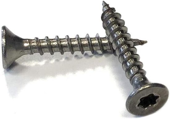 Roestvrijstalen Houtschroeven 3x20 mm - 200 Stuks verzonken kop Torx | bol