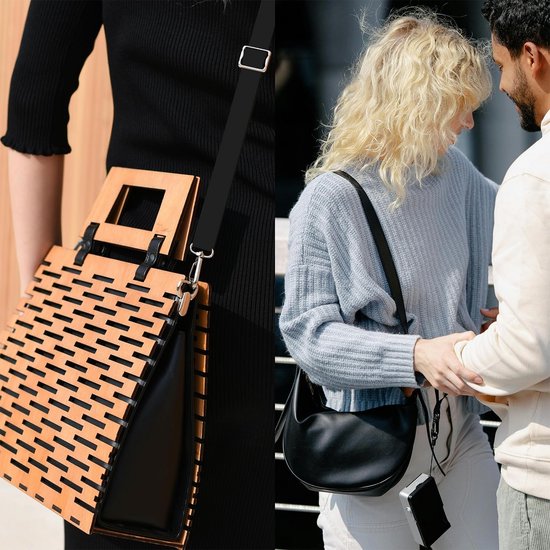 Verstelbare Schouderriem voor Tas - 2,5 cm Breed, Zilveren Haken ...